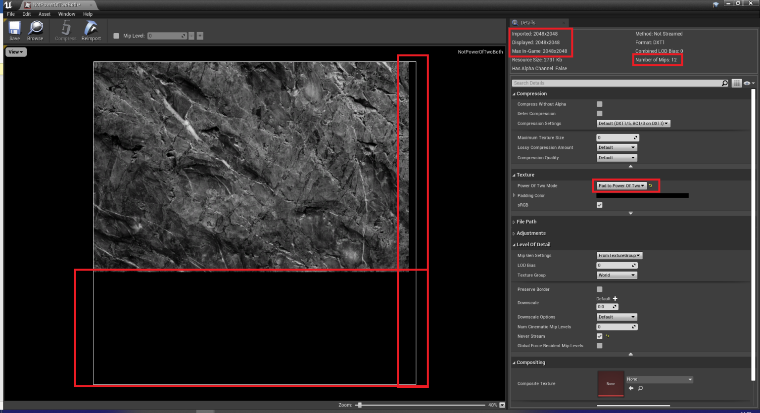 UE5 Tutorial: Power of Two and Mips - Two Neurons Studio